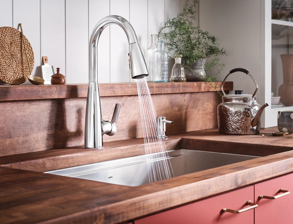 Moen Haelyn 87627SRS 1-Hand Pulldown Kitchen Faucet & SOAP - Stainless ...