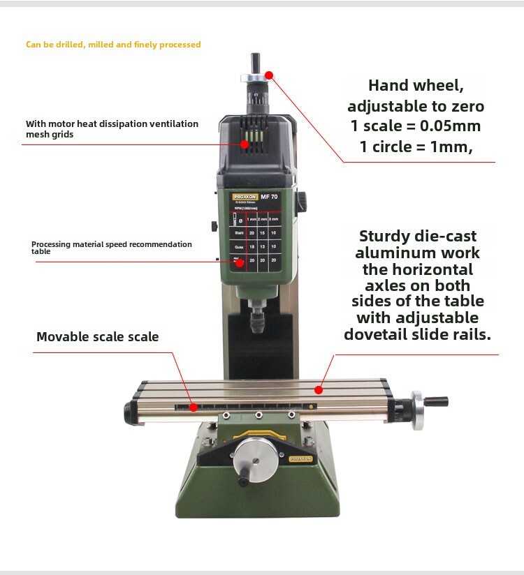 Small Desktop Milling Machine Drilling and Milling Machine Precision ...