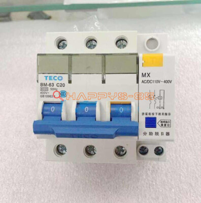 1PCS TECO circuit breaker BM-63 C20 3P MX AC/DC110-440V New | eBay