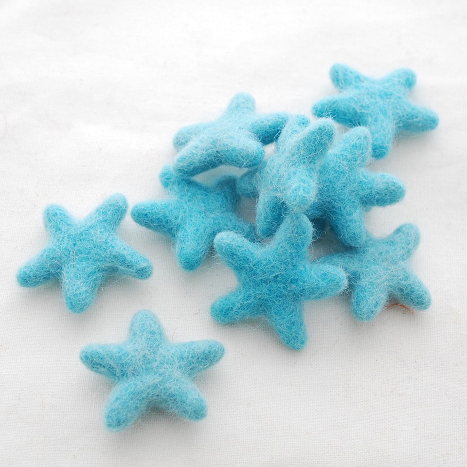 100% Wool Felt Stars - 10 Felted Stars - 90 Colours to choose | eBay