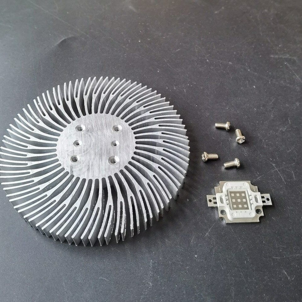 Round LED Heatsink Radiator Aluminum 10W Heat Sink Radiator F Household ...