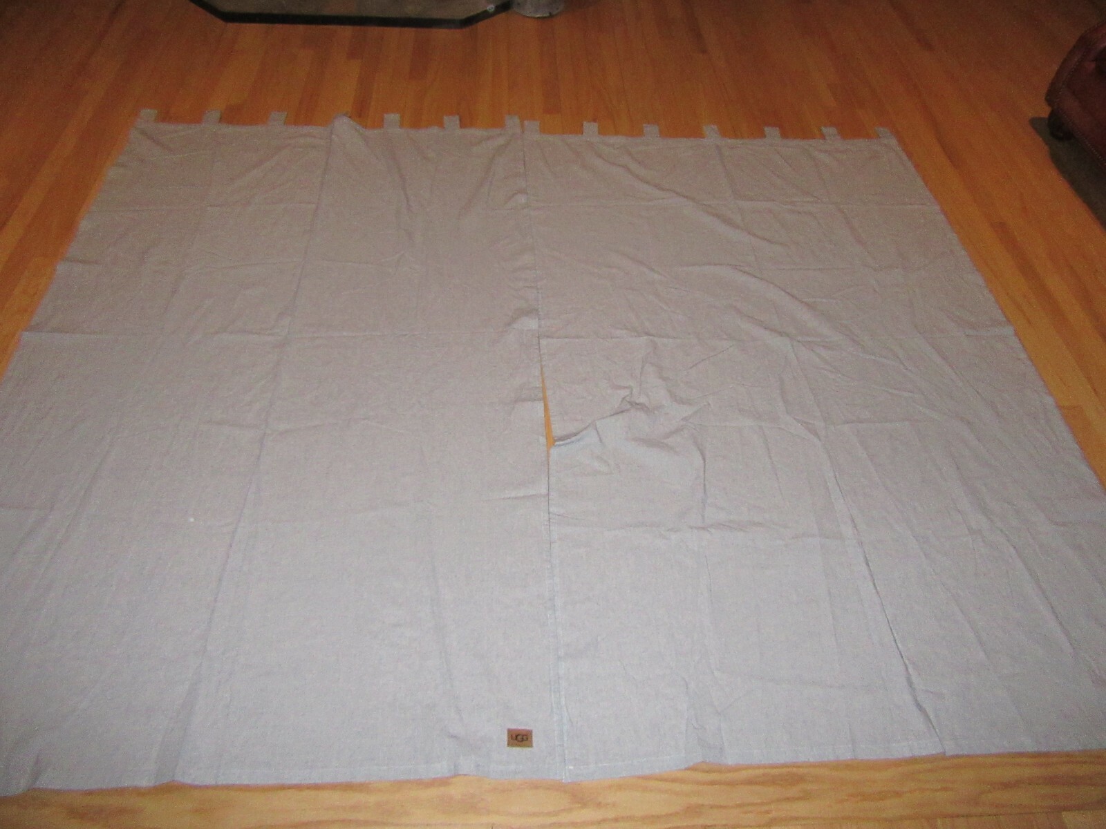 20N/UGG BLUE/DENIM LOOK PAIR OF TAB TOP CURTAINS/49.5" W X 83" HIGH! | eBay