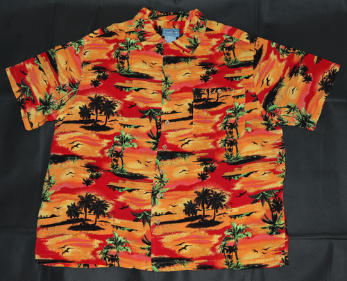 TropiCool Men's Short Sleeve Button Front 100% Rayon Hawaiian Shirt ...