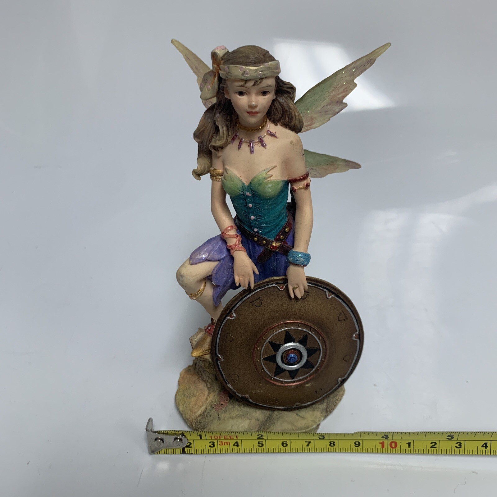 Faerie glen wispersym fairy figurine statue decoration with shield ...
