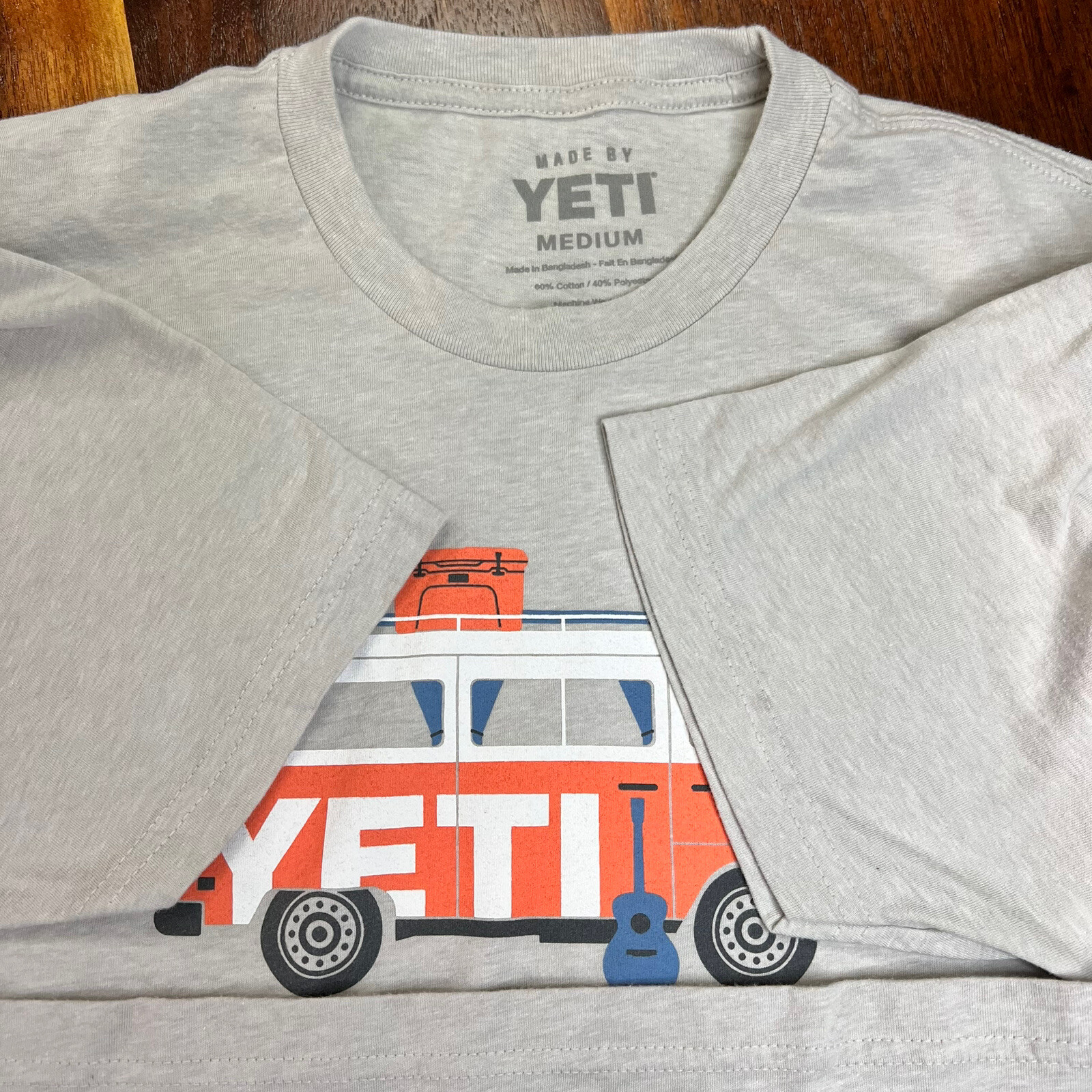 RARE YETI COASTAL CAMPER VW BUS Adult Short Sleeve T … - Gem