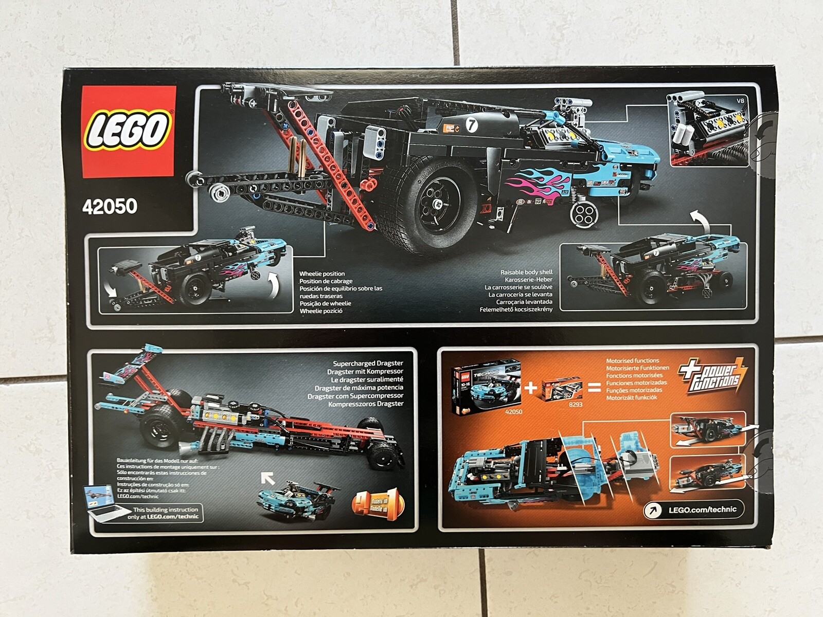 LEGO TECHNIC 42050 Drag Racer V8 Dragster Supercharged Funny Car Racing ...