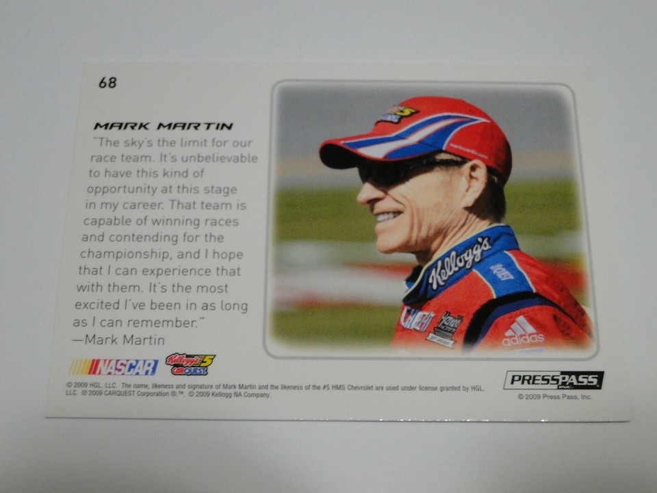 2009 Press Pass Premium Mark Martin Card #68 | eBay