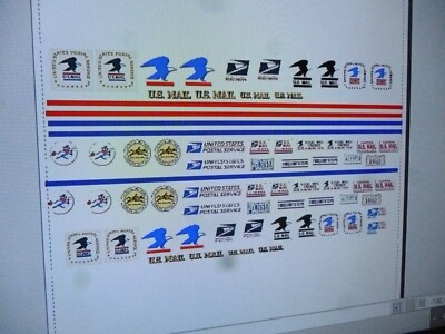 US Mail Postal Service Vehicle Variety Decal Set 1:87 two for one money ...