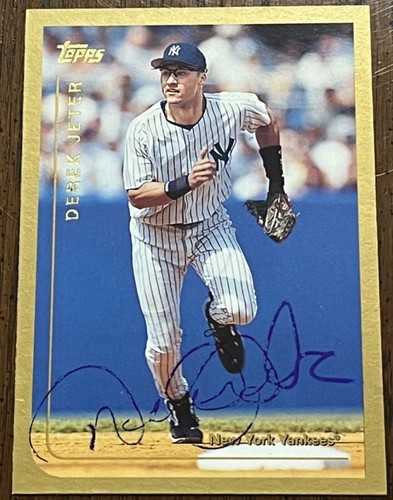 Derek Jeter Auto 1999 Topps Autographed on-card Signature | eBay