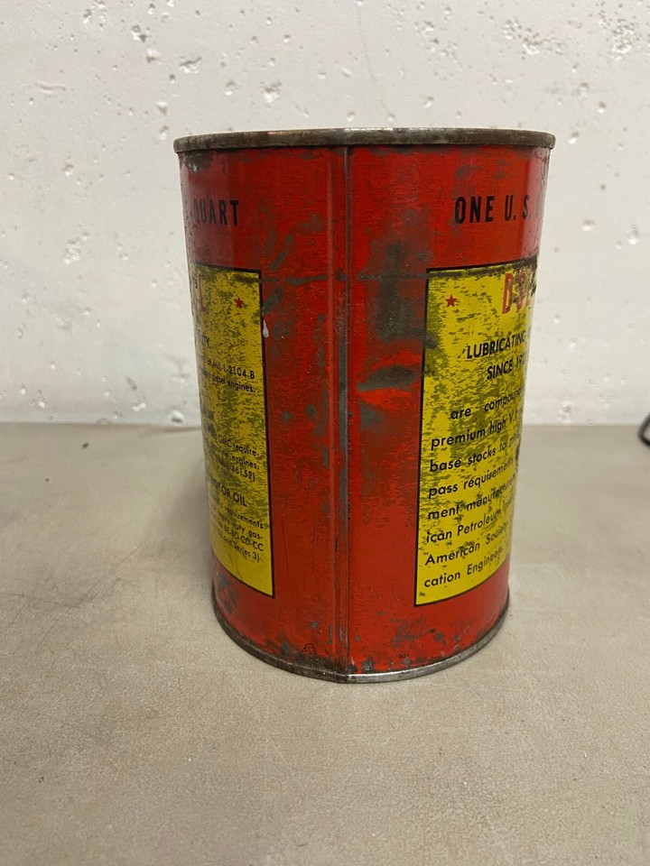 Rare Find Vintage DSL Davis Heavy Duty Full Quart Motor Oil Can Metal ...