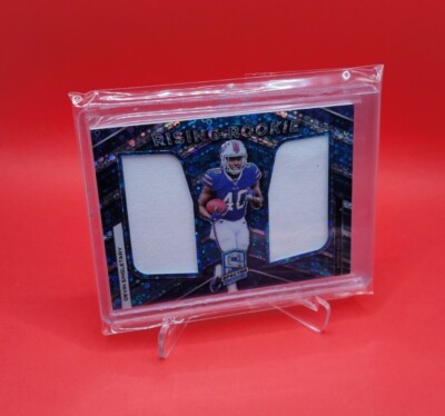 DEVIN SINGLETARY 2019 Panini Spectra 16/75 Blue Neon RR Dual Patch ...