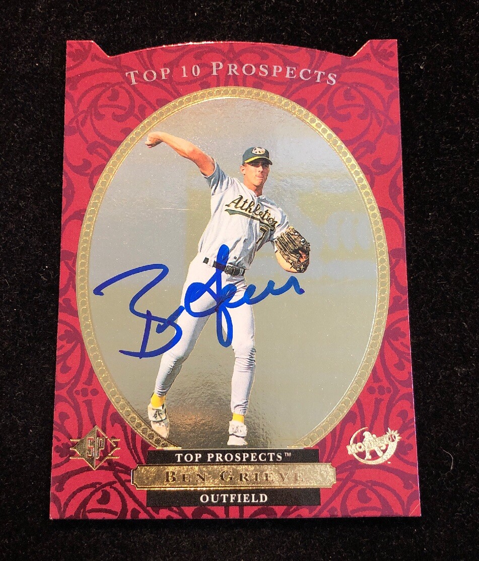 BEN GRIEVE 1995 UPPER DECK ROOKIE RC AUTOGRAPHED SIGNED AUTO BASEBALL ...
