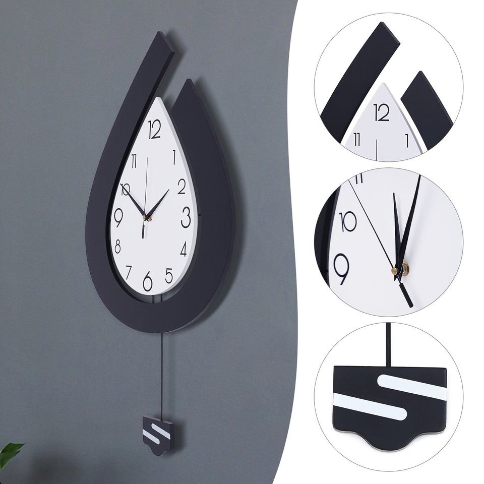 Large Wall Clock for Living Room Decor Big Pendulum Modern Silent Wall ...