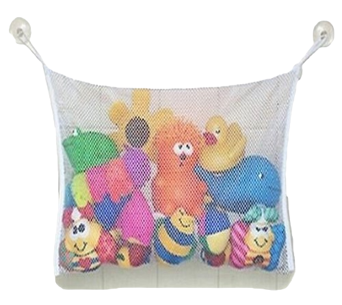 Cute Baby Bath Time Toy Tidy Storage Suction Cup Bag Mesh Bathroom ...