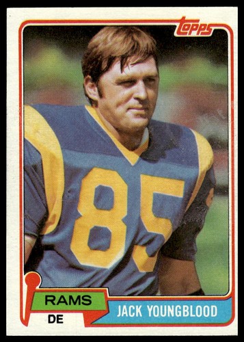 1981 Topps #205 Jack Youngblood Los Angeles Rams NM+ | eBay