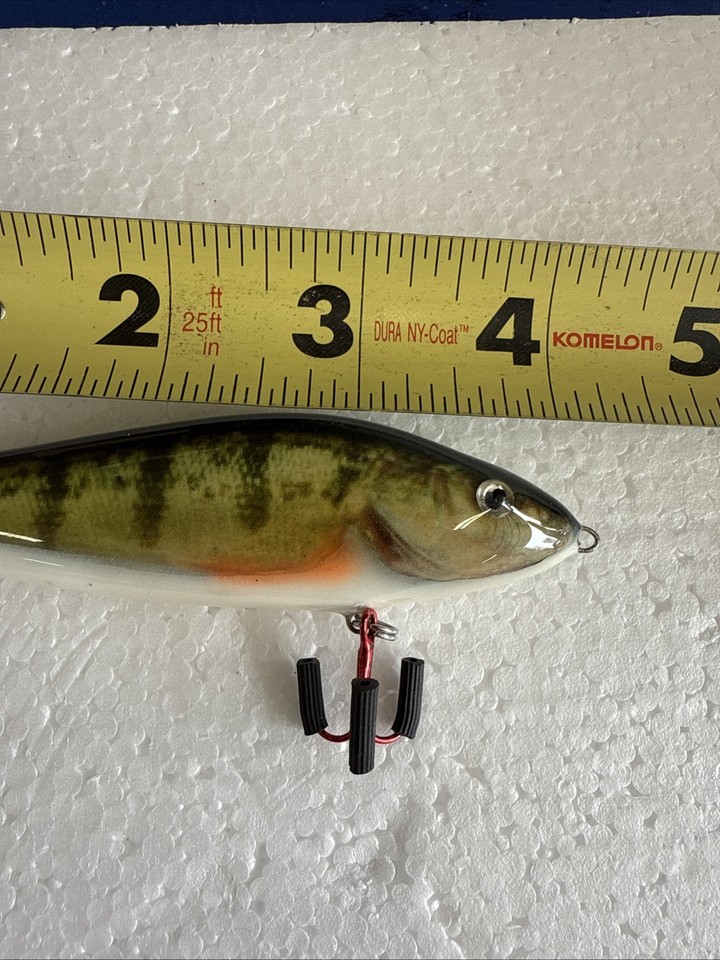 NOVAK FISHING LURE 4.5” RARE PERCH PATTERN GLIDE BAIT MUSKY MUSKIE PIKE ...