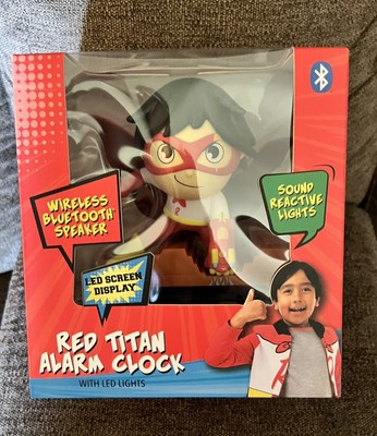 Ryan's World Kid's Alarm Clock with Bluetooth colors Speaker Red Titan ...
