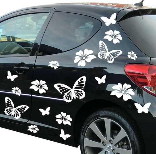 Autotattoo Autoaufkleber Auto Sticker Schmetterlinge Punkte Verzierung ...