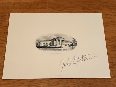John Paul Stevens US Supreme Court Justice Signed Autograph Original ...