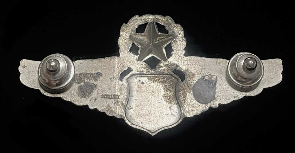 LATE WWII KOREA US ARMY AIR CORPS MASTER NAVIGATOR WINGS STERLING FULL ...