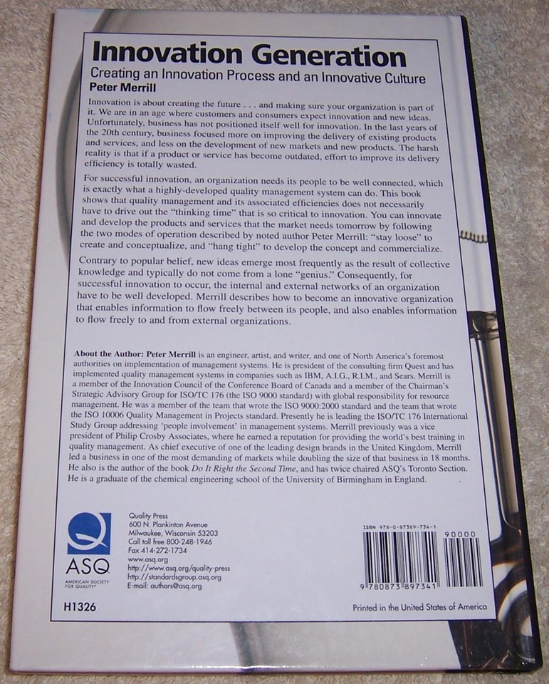 Innovation Generation: Creating an Innovation Process and an Innovative Culture 9780873897341| eBay