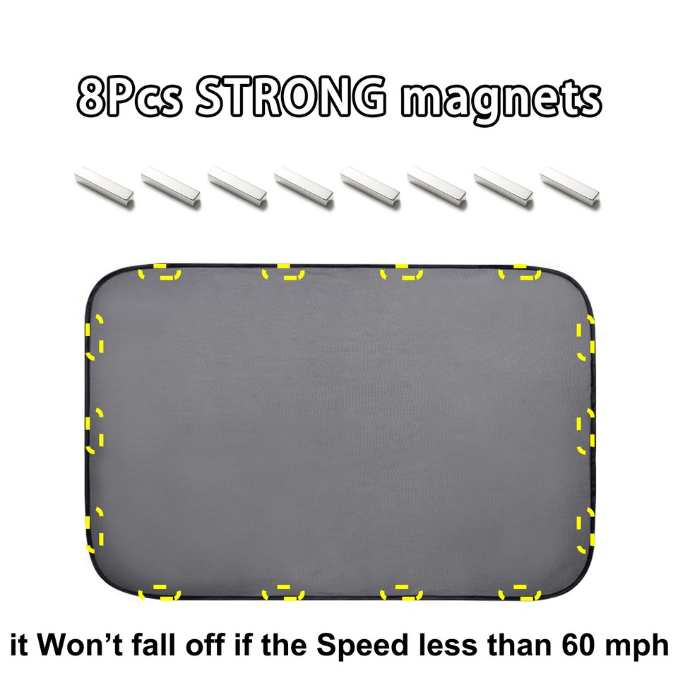 Magnetic Car Roof Mesh Sunroof Shade Cover Trip Awnings Bugs Mosquito ...
