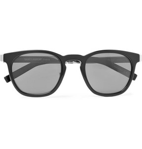 SAINT LAURENT D-FRAME SL28 COMBI 001 49-23-140 ACETATE SUNGLASSES black ...