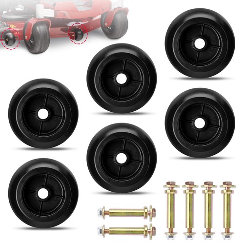 6Pcs Mower Deck Wheels Kit Fits Exmark 103-3168 116-9981 Kubota Anti ...
