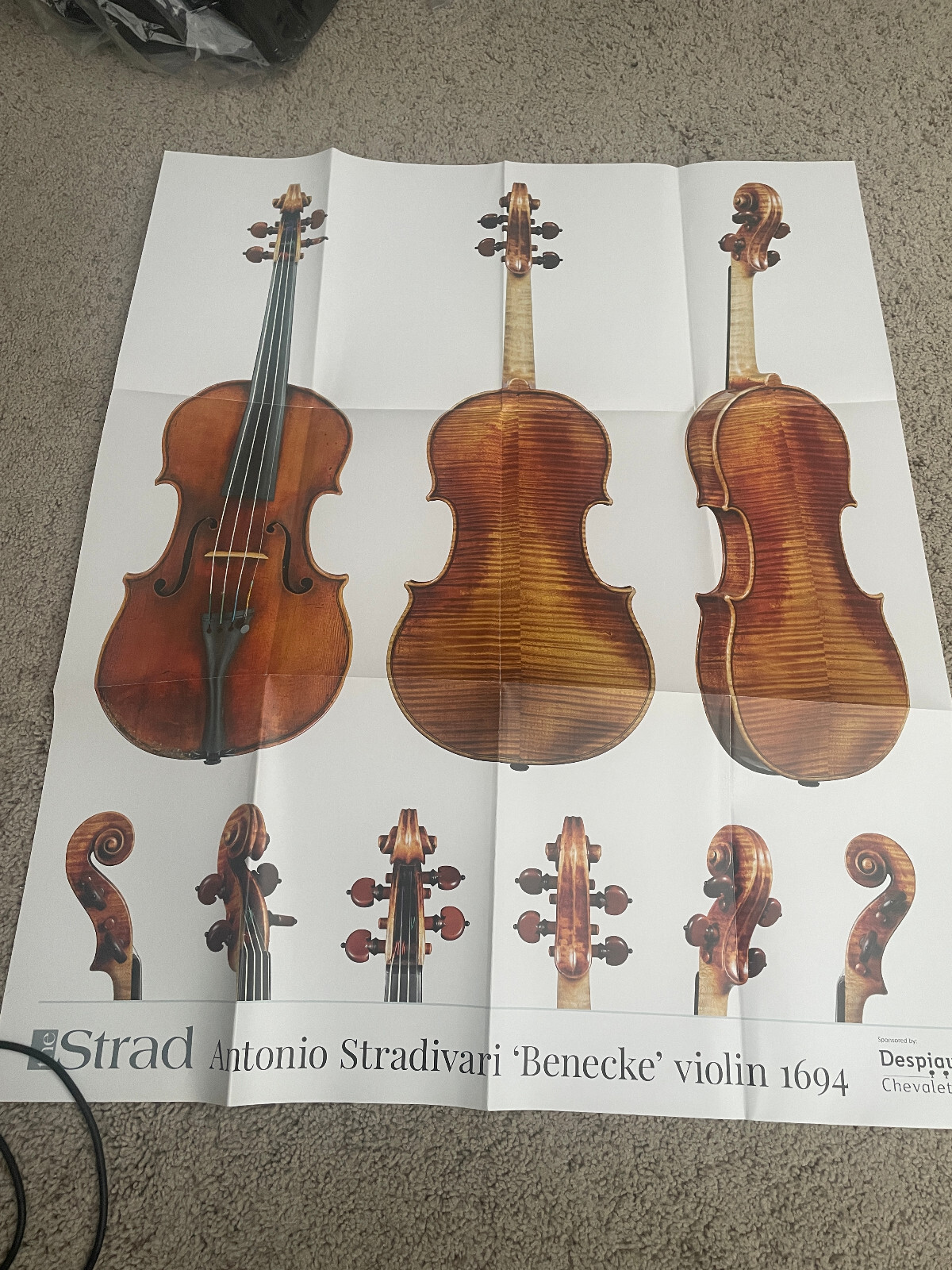 Strad Poster - Antonio Stradivari Benecke Violin 1694 | eBay