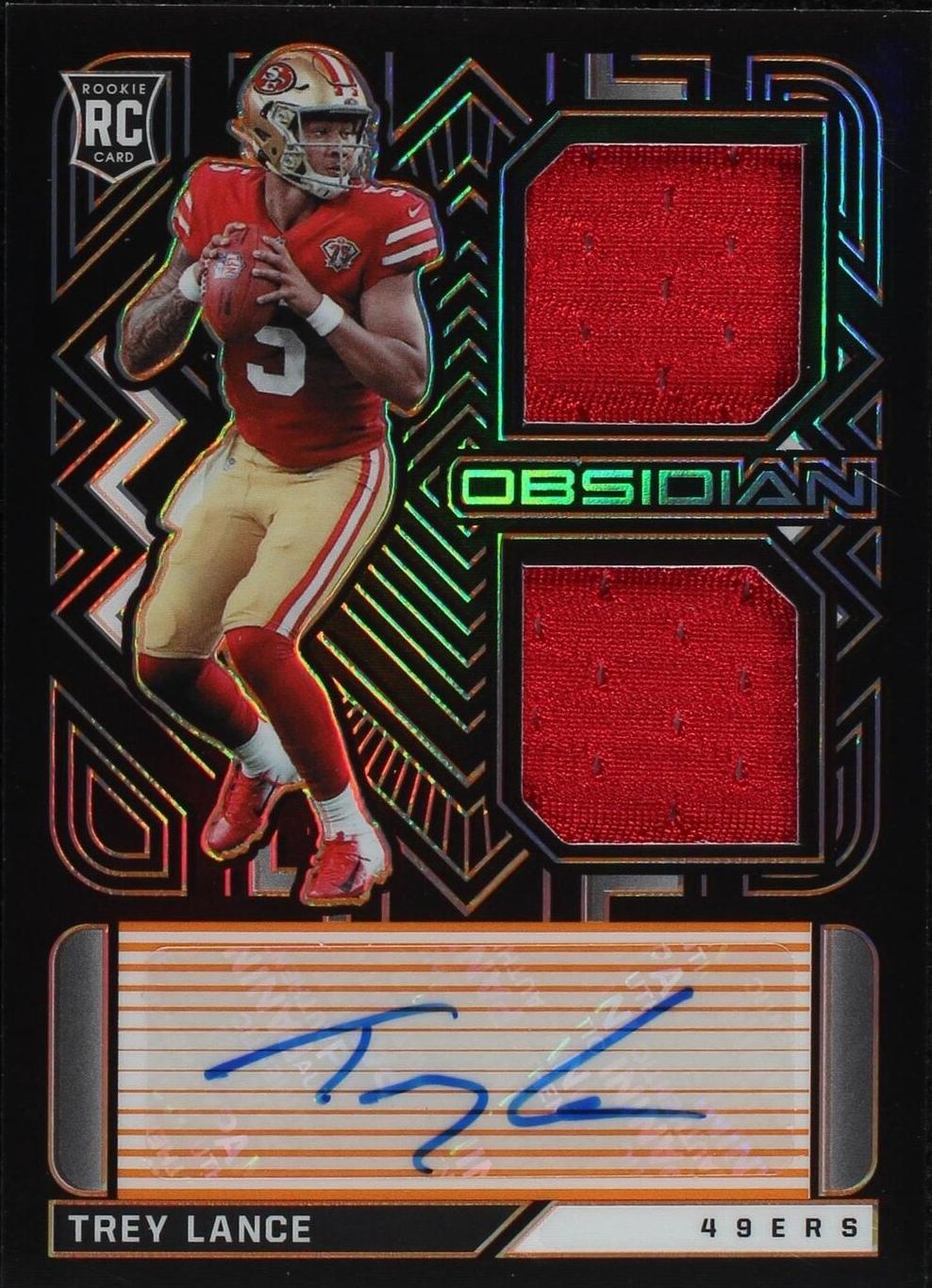 2021 Panini Obsidian - Rookie Jersey Ink Trey Lance #RJI-TRL Electric ...