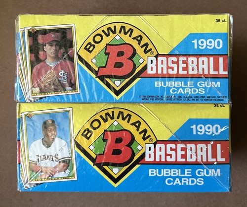 (2) BOX LOT: UNOPENED 1990 BOWMAN BASEBALL CARDS: PRIVATE COLLECTION ...