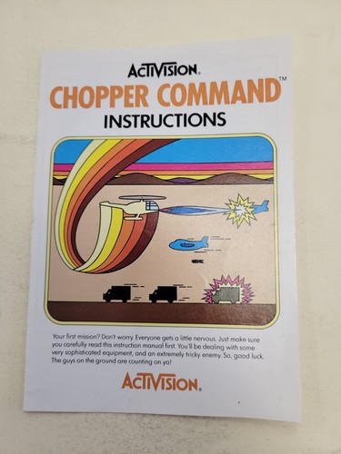 Vintage 1982 ACTIVISION: CHOPPER COMMAND Instructions (Video Game Brochure only) | eBay