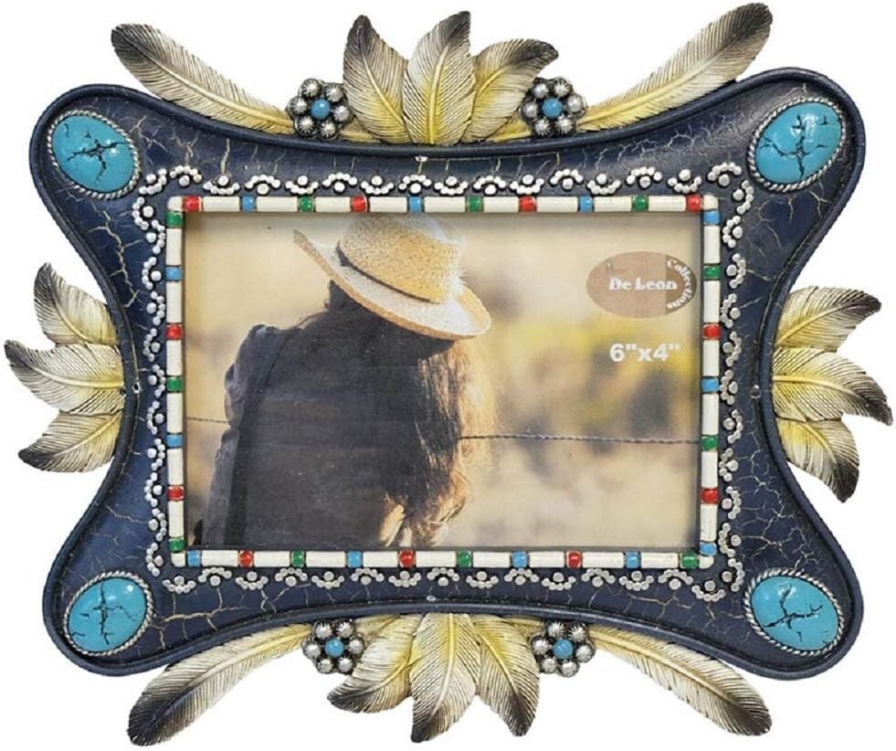 Western Express Feather and Concho Resin 6 Inch x 4 Inch Photo Frame | eBay