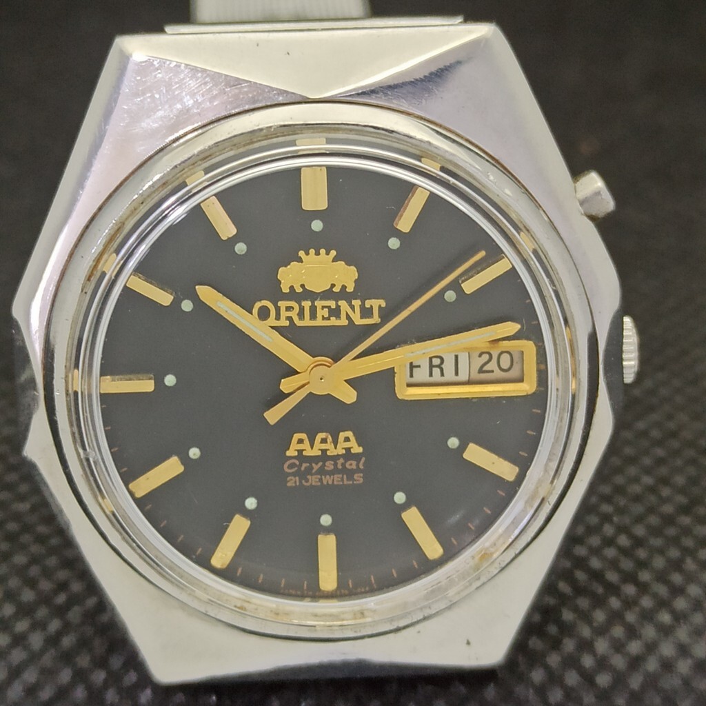 OLD ORIENT CRYSTAL AUTOMATIC 46943 JAPAN MENS ORIGINAL DIAL WATCH ...