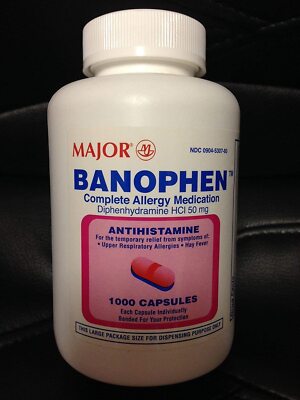 Major Banophen 50 mg. Capsules 1000 ct. (Each) | eBay