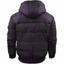 Mens Crosshatch Quilted Padded Hood Jacket Fleece Lined Winter Coat ...