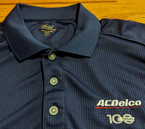 Men's ~ ACDelco 100 Years ~ Batteries Spark Plugs ~ Polo Golf Shirt ...