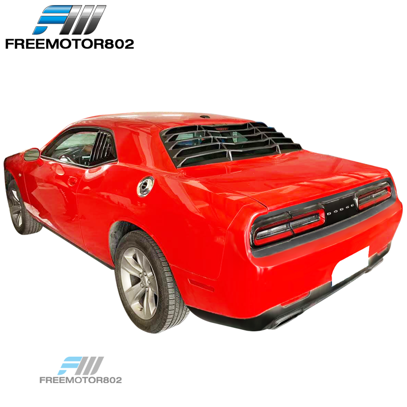 Fits 08-23 Dodge Challenger Rear Window Louver Cover Rain Sun Guard ...