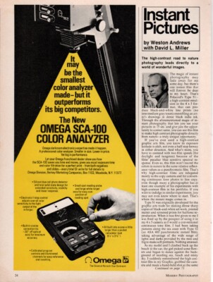 Omega - SCA-100 Color Analyzer - Original Magazine Ad - 1977 | eBay