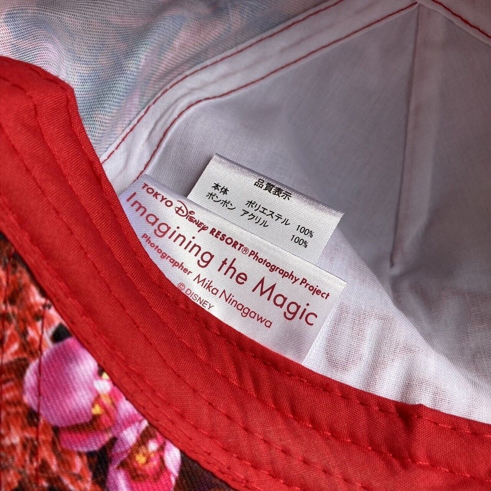 Tokyo Disney Resort Fan Cap Pompon Red Produced by Mika Ninagawa TDL ...