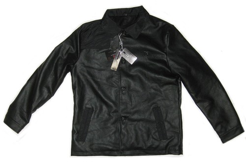 VG World Collection Mens Faux Soft Leather Jacket Black SIZE XXL NEW w ...