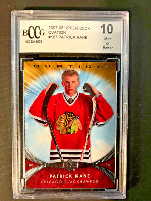 Patrick Kane RC BCCG 10!!! 2007-08 Upper Deck Ovation Rookie Card #187 ...