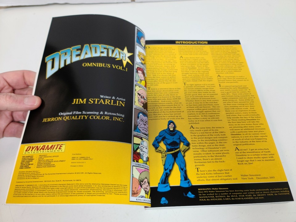 Dreadstar | Omnibus Vol 1 | Jim Starlin | SC | Dynamite | 1st Print ...
