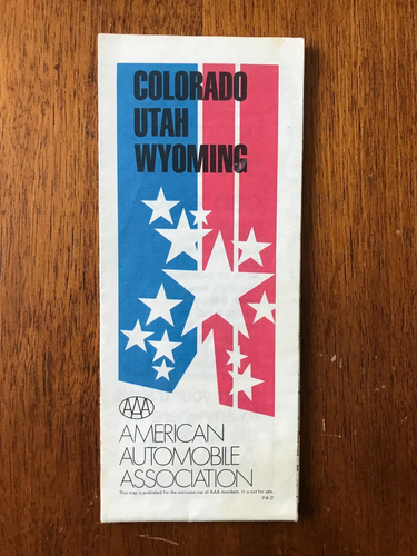 1974 - 1975 AAA road map of Colorado, Utah and Wyoming | eBay