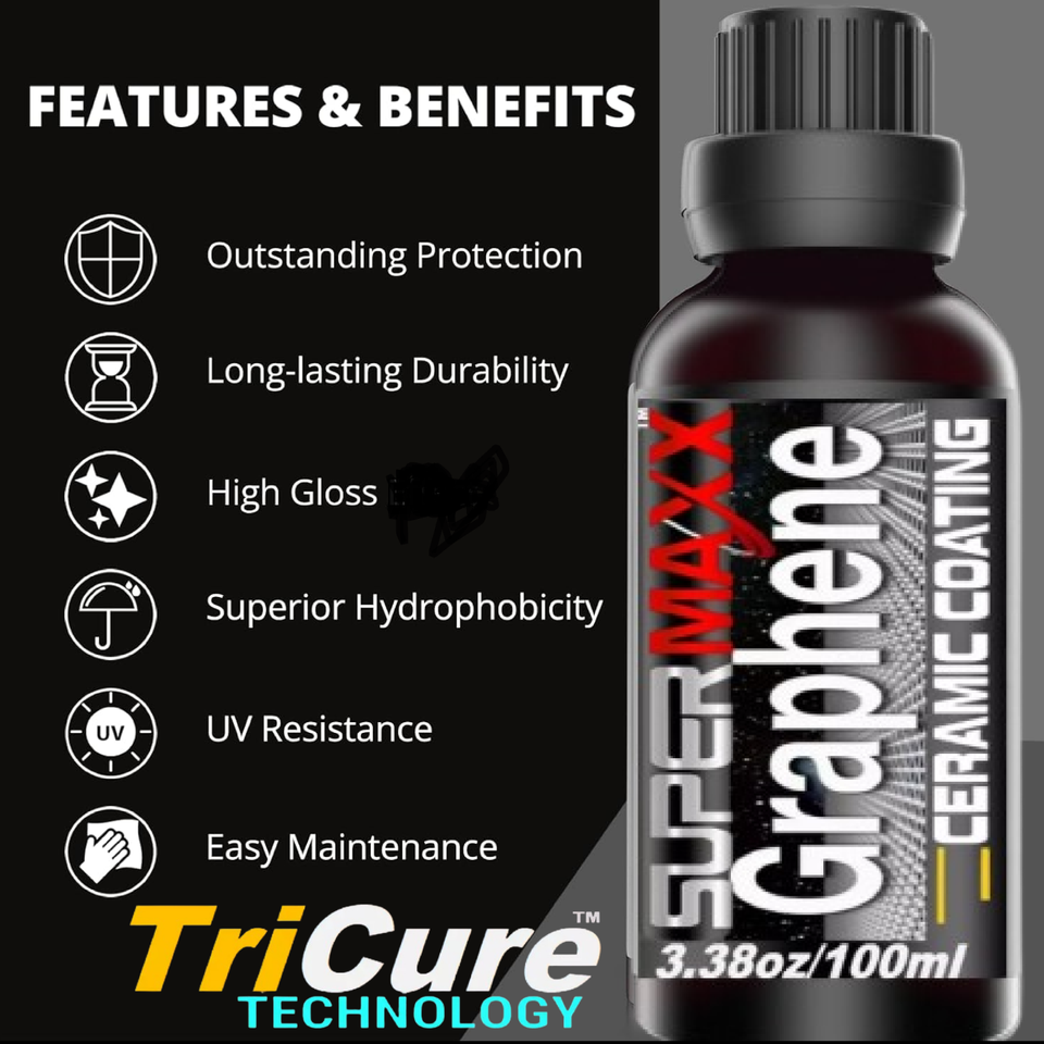 GRAPHENE 10 YEAR CERAMIC COATING WORLD'S STRONGEST PROTECTION" 3.38OZ ...