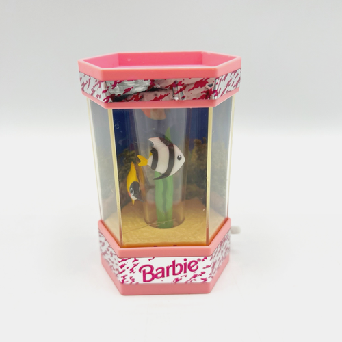 Mattel Barbie Fish Tank Wind Up Aquarium Pink 1992 Vintage Tested And ...