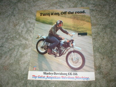1973 HARLEY- DAVIDSON Motorcycle Ad SX-350 Enduro Thumper 1 page ...