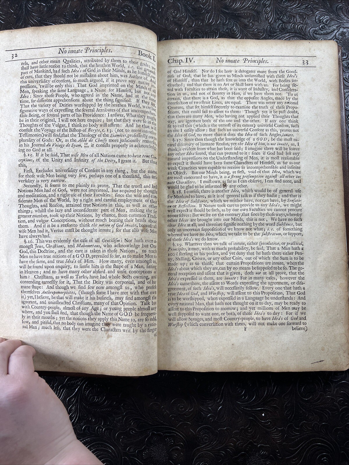 1690 "An Essay Concerning Humane Understanding" John Locke, 1st/1st ...