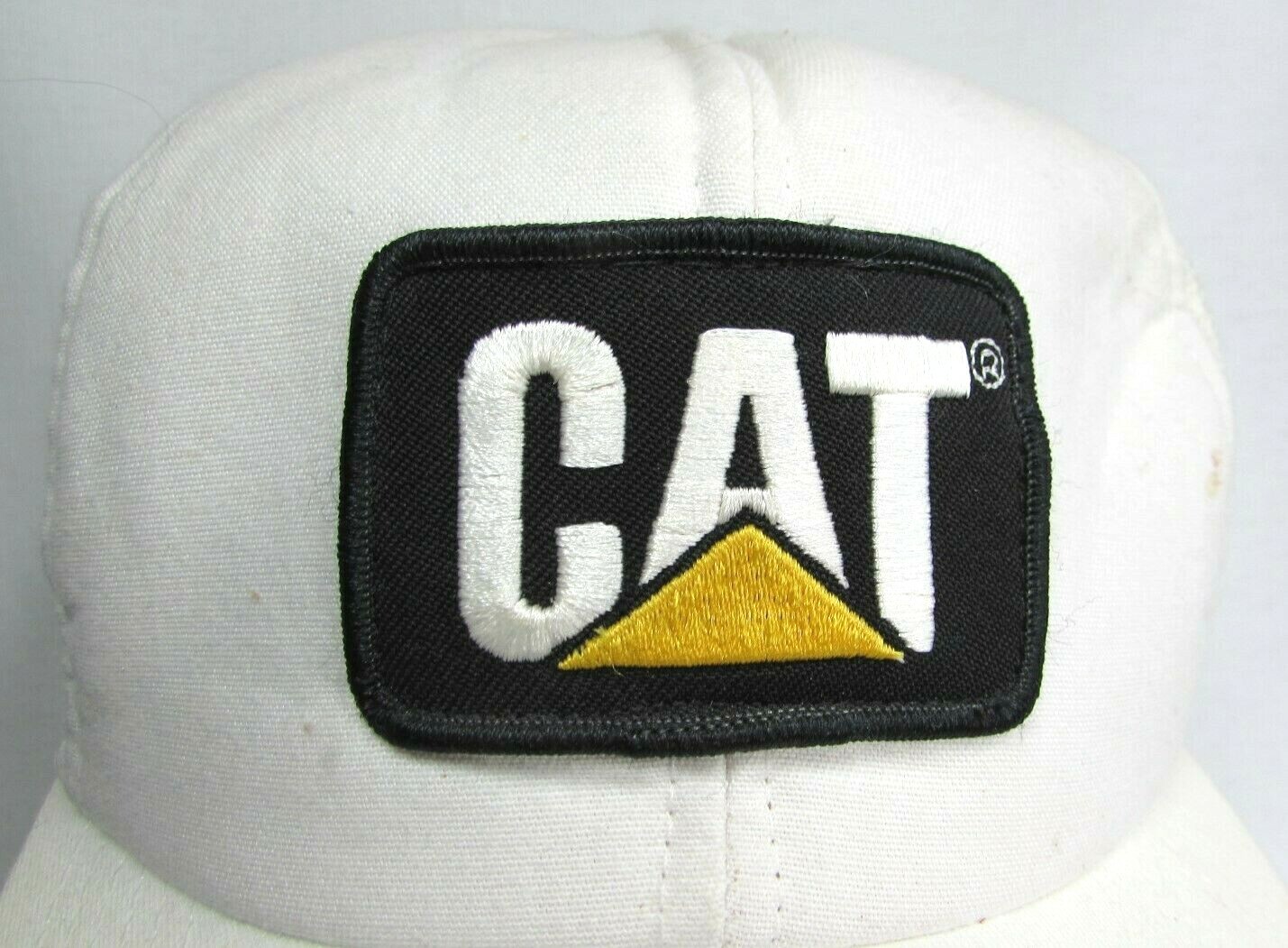Cat Caterpillar Heavy Equipment Trucker Cap Hat White… - Gem