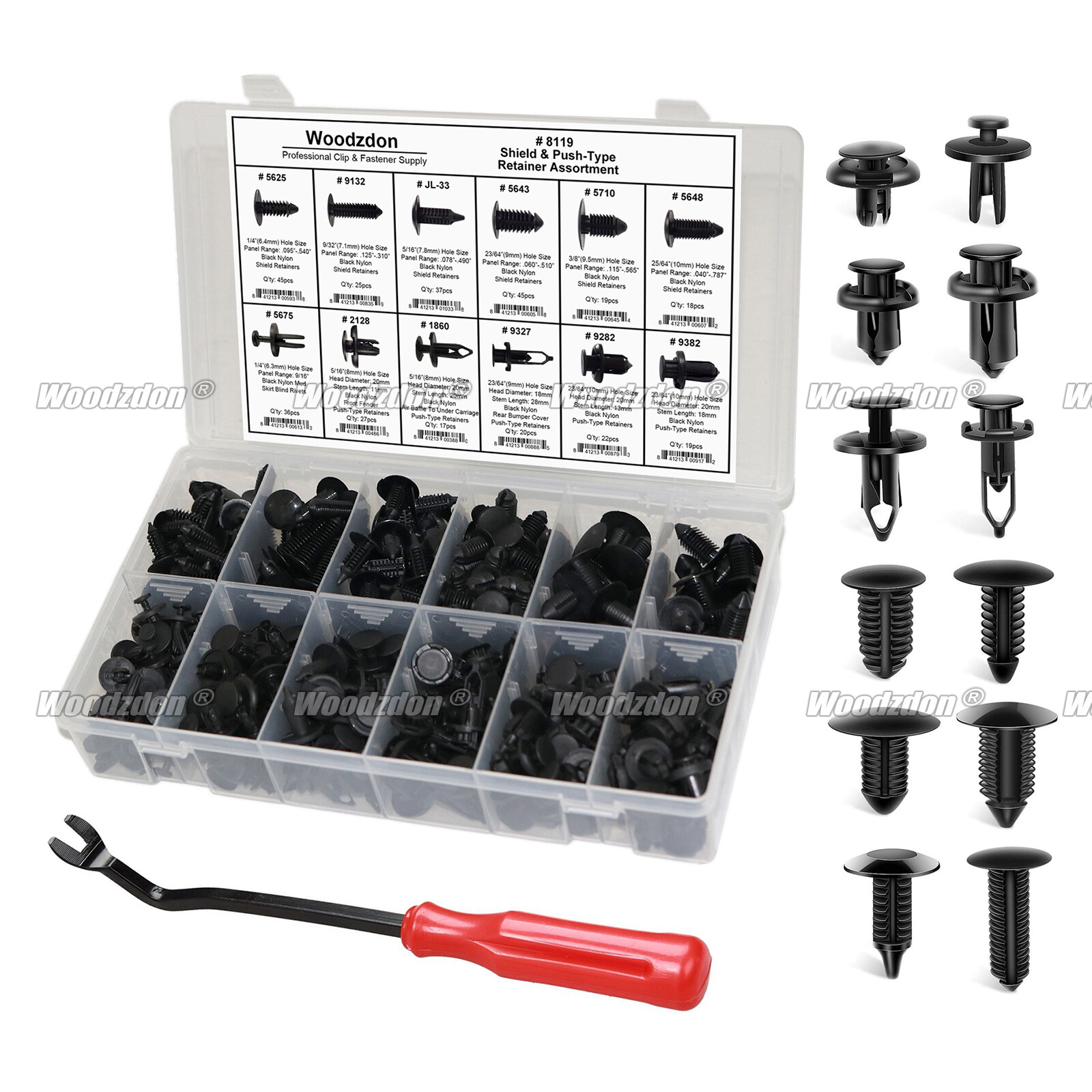 330 Clips Automotive Push Pin Retainer Assortment For GM Ford For ...